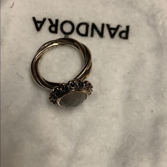 Pandora | Jewelry | Size 7 Grey Stone Pandora Ring | Poshmark